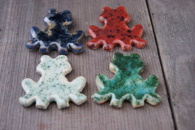 Frog Magnet Ceramic Frog Frog Fridge Magnet Blue Frog - Etsy