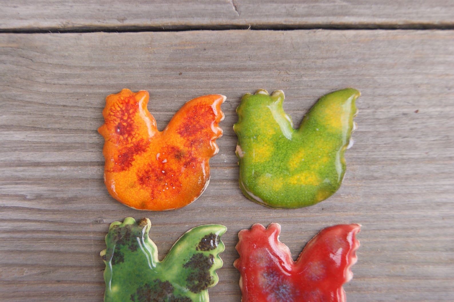 Cute Chick Magnet, Ceramic Chicken Magnet, Simple Gift, Red Chicken ...