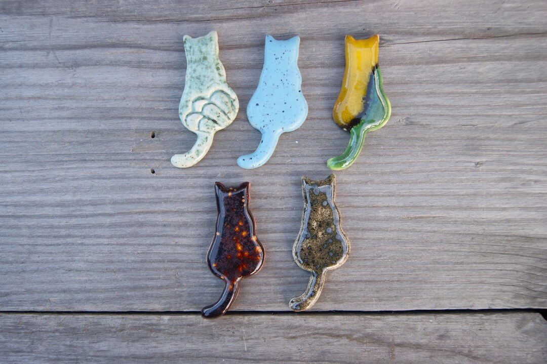 Cute Cat Brooch, Ceramic Kittens, Ceramic Brooch, Cat Pin, Cat Gift ...