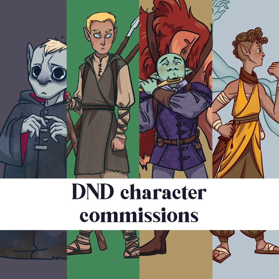DND Full Body Fantasy Character Commission Digital File OC Original ...