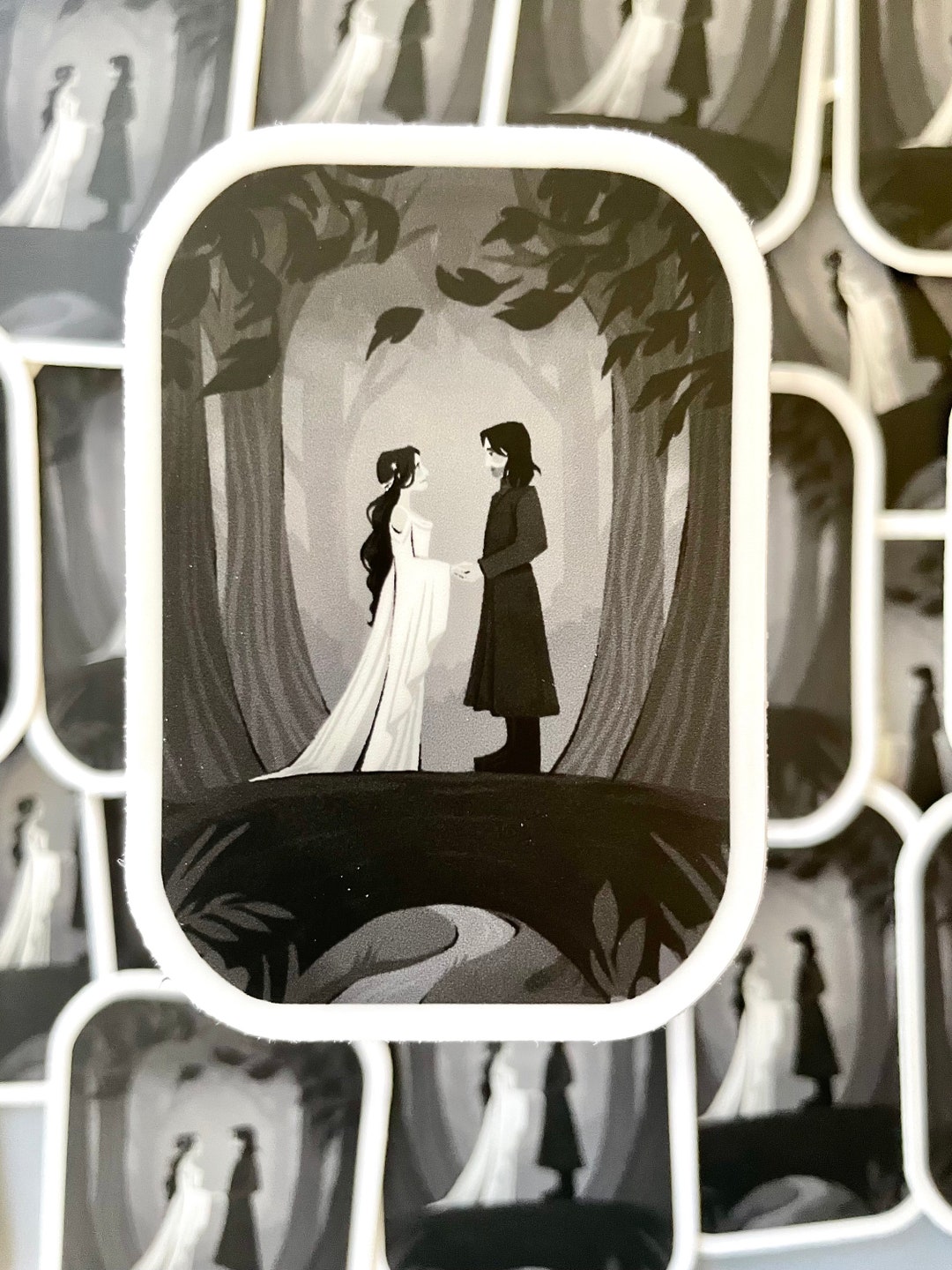 Arwen and Aragorn Vinyl Sticker Lord of the Rings Fanart Shire ...