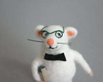 Felt Toy Miniature Mice Brown Gray White mouse with flower | Etsy