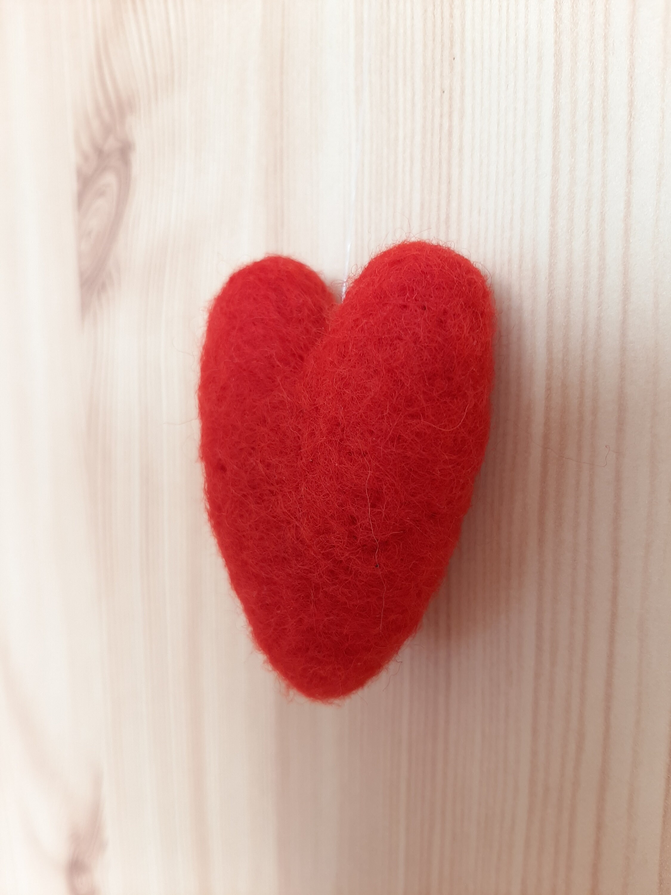 Heart Ornament Christmas Ornament Red Heart Felt Heart - Etsy