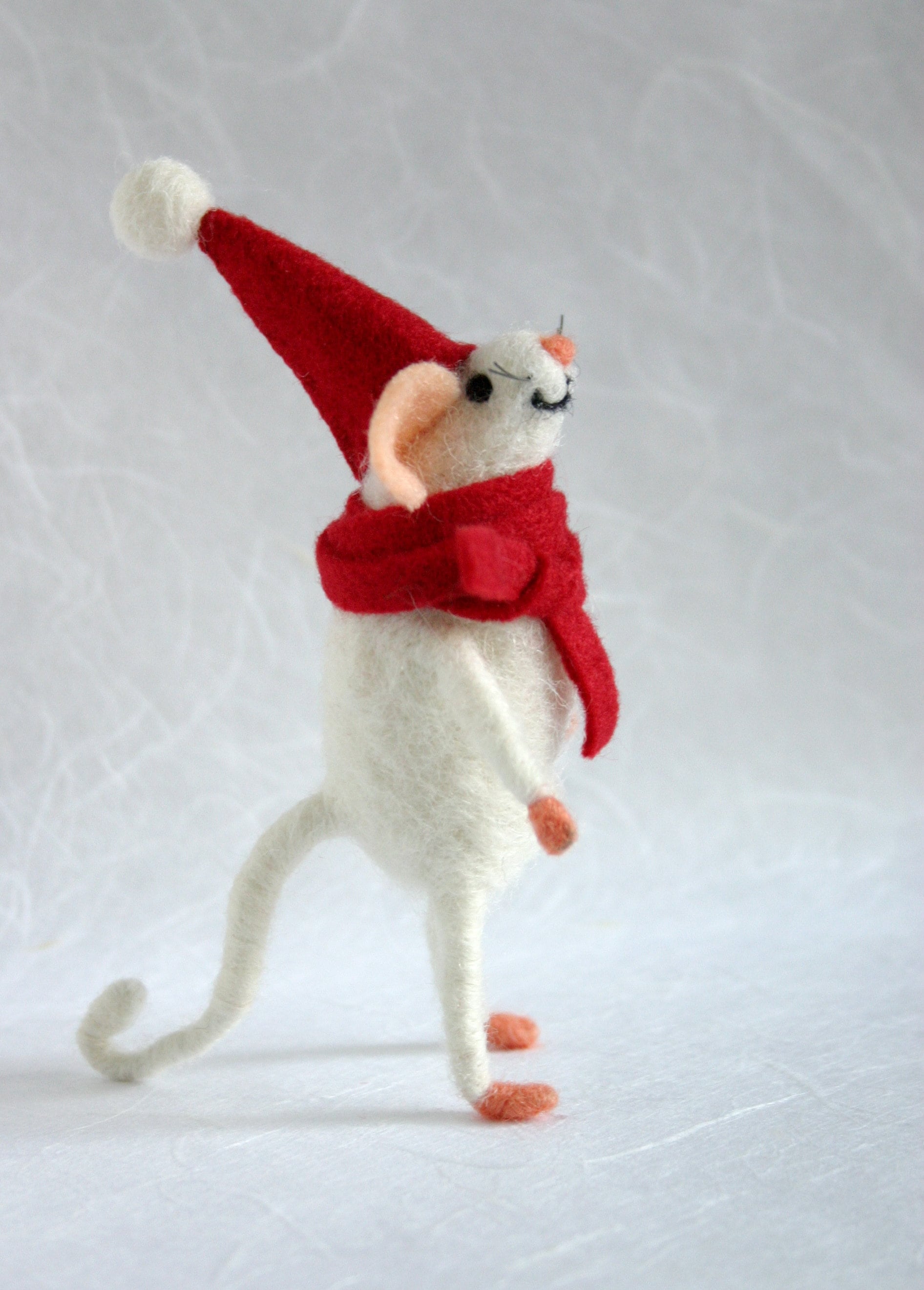 Felt Christmas Mouse Needle Felted Mouse Christmas Christmas - Etsy