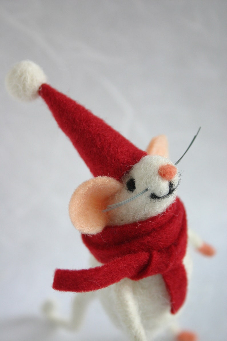 Felt Christmas Mouse Needle Felted Mouse Christmas Christmas - Etsy