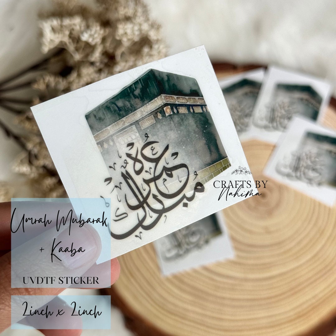 Umrah Mubarak UVDTF Sticker, Resin Transfer Sticker - Etsy