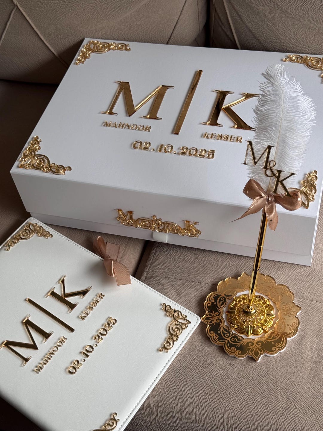 Personalised Nikkah Box Set | Islamic Wedding Gift | Custom Nikkah ...