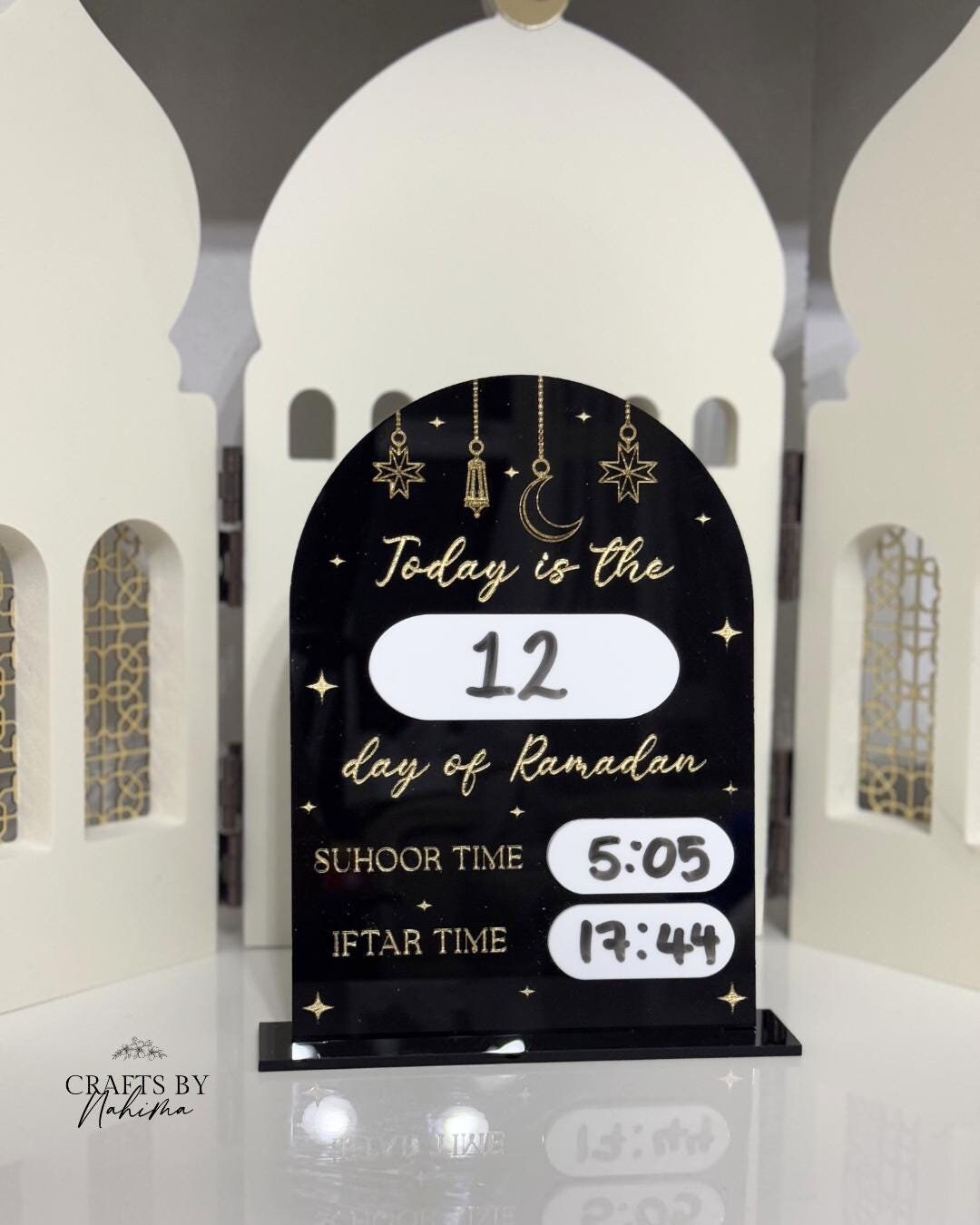 Ramadan Whiteboard Countdown Board Sign Acrylic, Engraved, Freestanding ...
