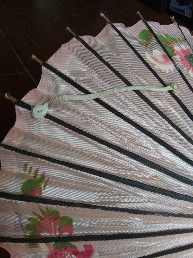 Antique Child Sized Hand Painted Silk Parasol - Etsy