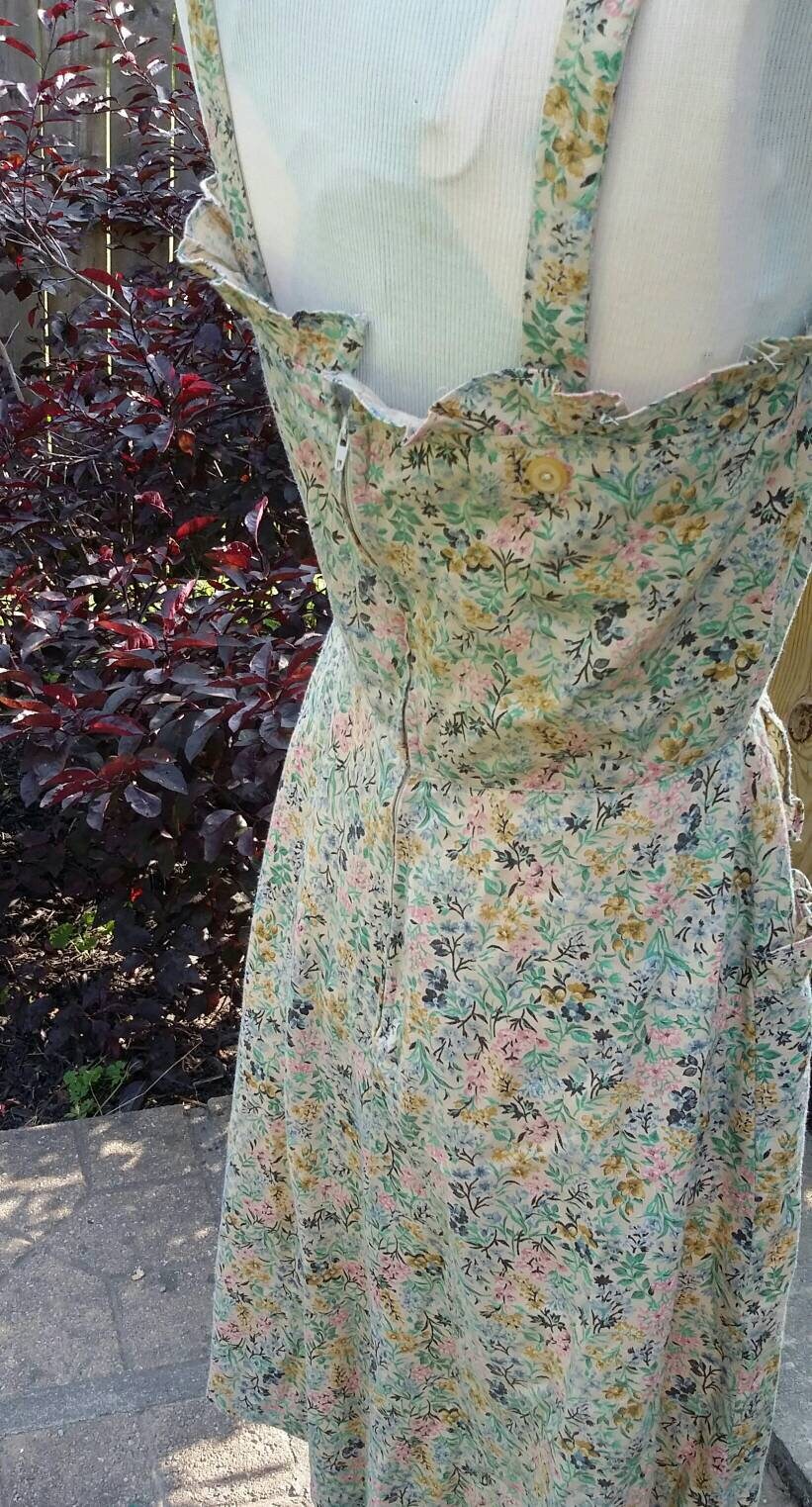 Mid Century Pastel Calico Sundress - Etsy