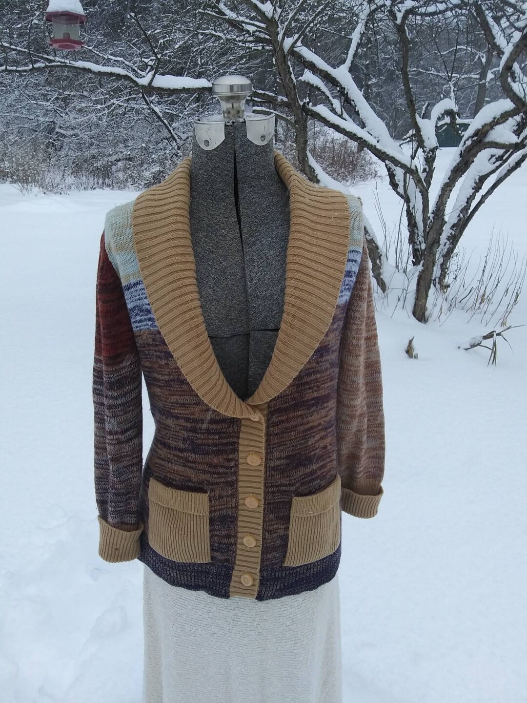 Space Dyed Cardigan in Earth Tones - Etsy