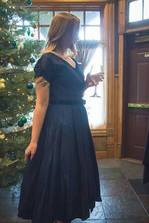 Beautiful Midnight Blue Holiday Dress - Gem