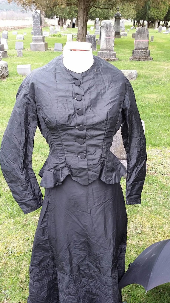 Turn of the Century Black Mourning Suit - Gem