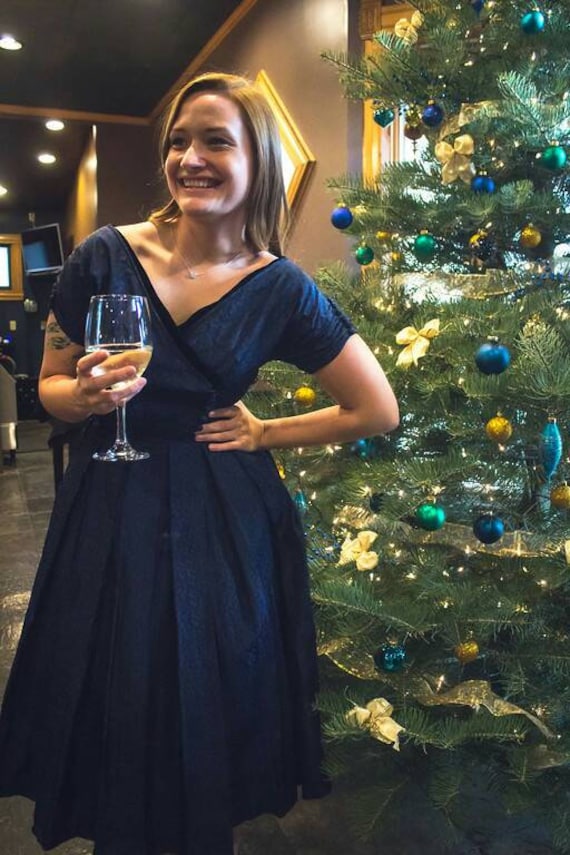 Beautiful Midnight Blue Holiday Dress - Gem