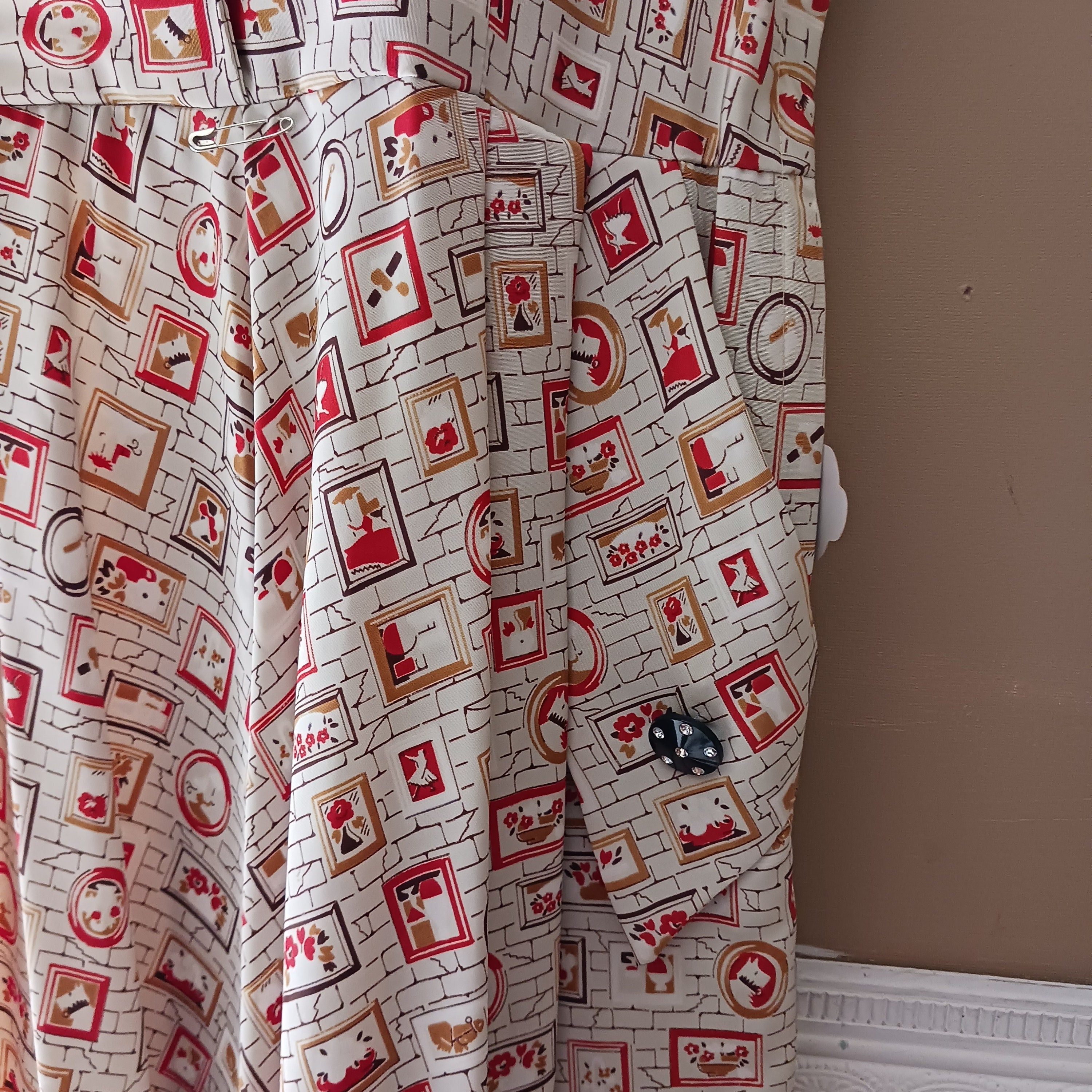 Deadstock Novelty 1950s Print Dress - Etsy