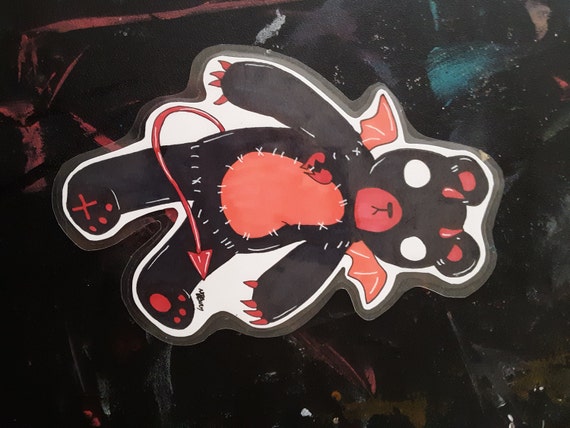 Devil Bear Original Art Fridge Magnet | Etsy