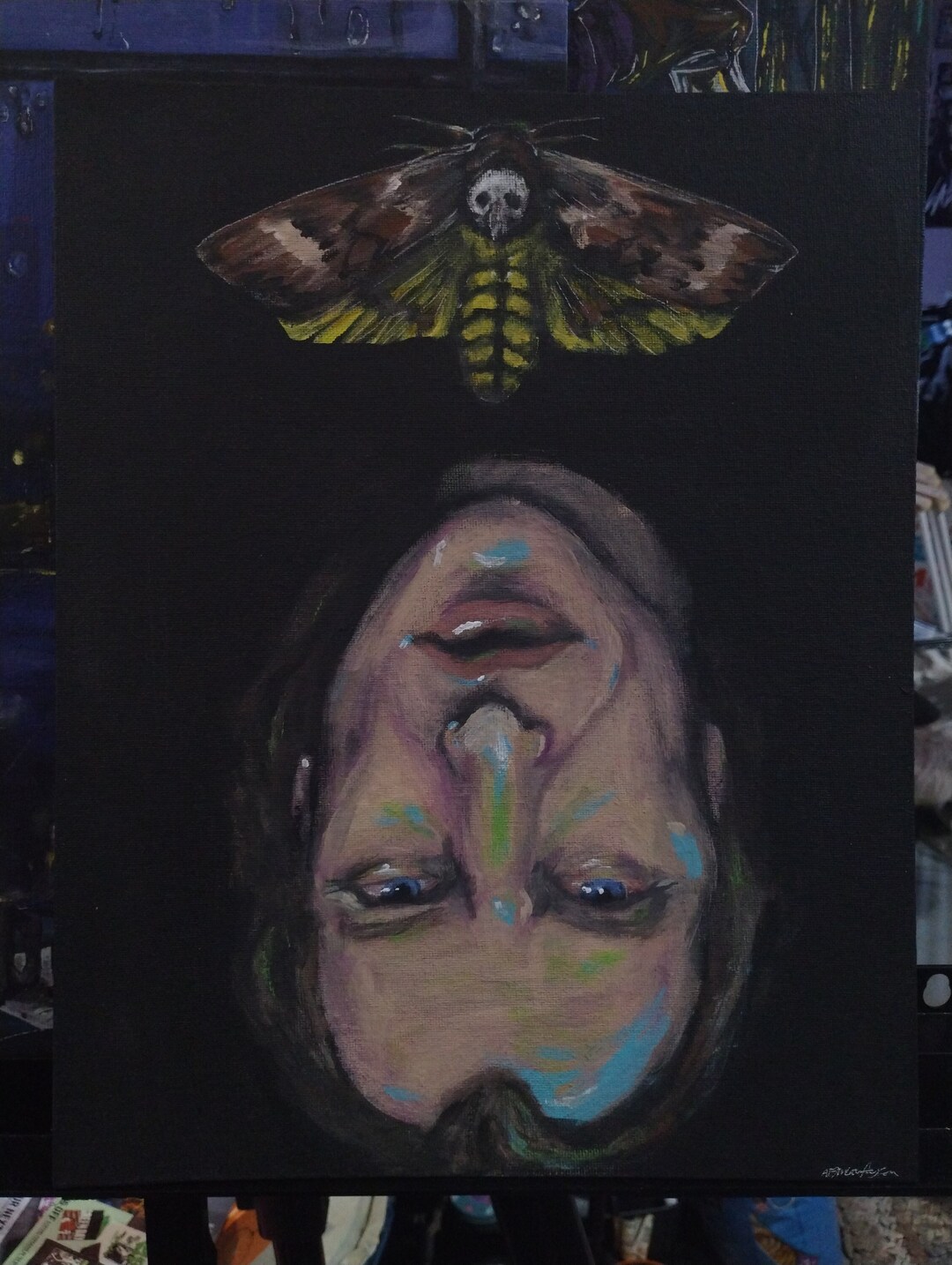 Silence of the Lambs Buffalo Bill X Death Hawk Moth Original Painting ...