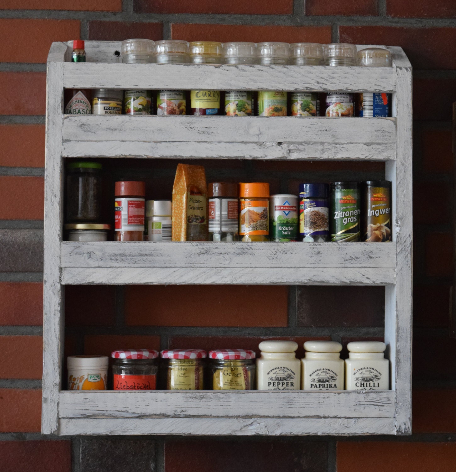 Spice Rack shabby White - Etsy
