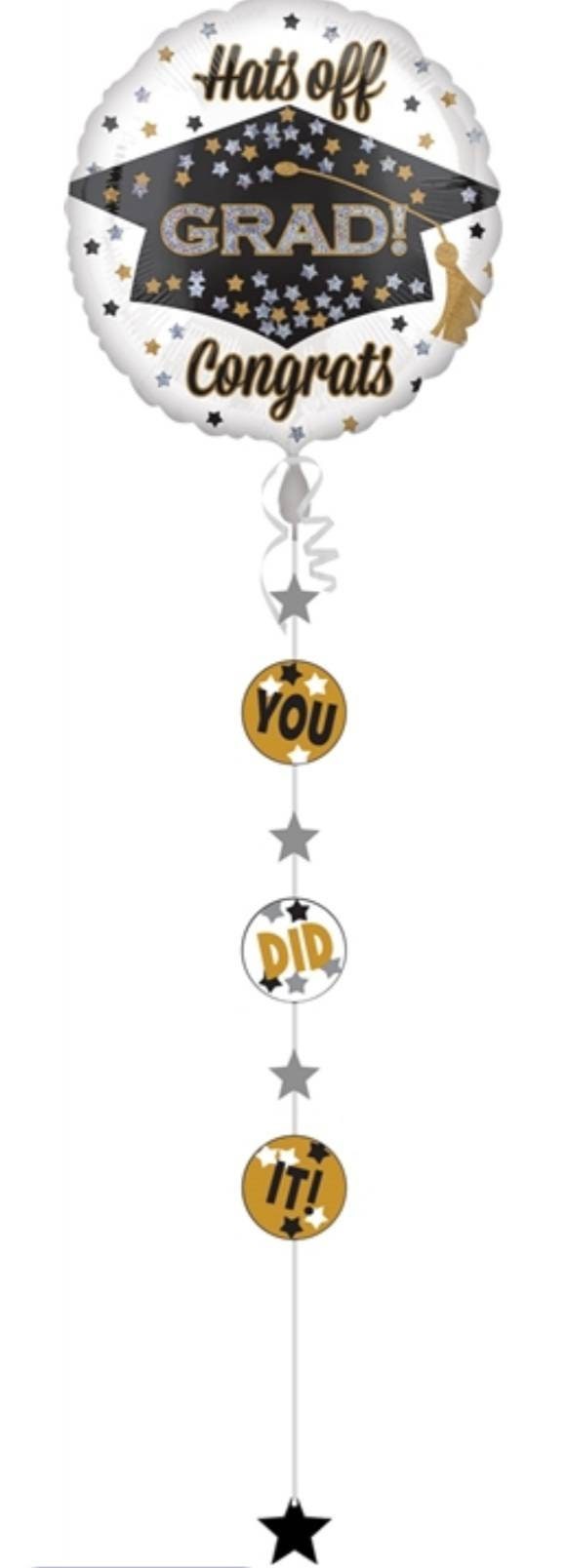 Jumbo Hats off Grad Drop a Line 90 Balloon Decoration | Etsy