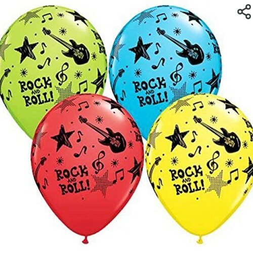 11 Rock and Roll Stars Balloons Decorations 6 Count - Etsy