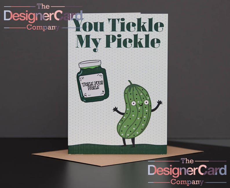 Tickle My Pickle Funny Valentines Day Anniversary Card - Etsy