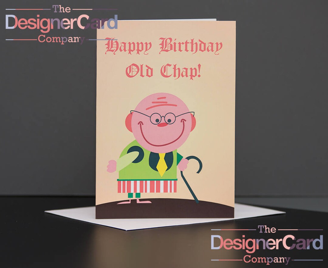 Old Birthday Card - Happy Old Chap! - Etsy