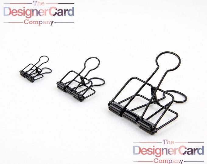 Vintage Bronze Skeleton Paper Clips, 3 Sizes Hollow Wire Binder Paper ...