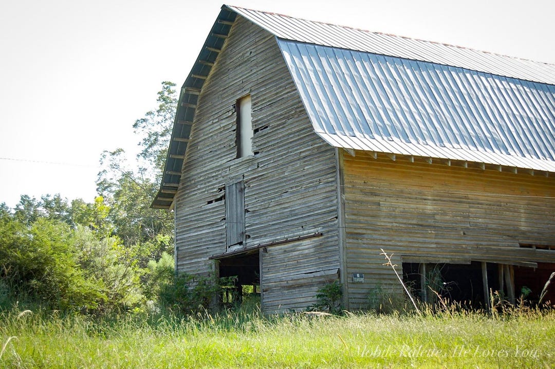 Alabama Barn Photo Print, Rustic Farmhouse Wall Art - Etsy