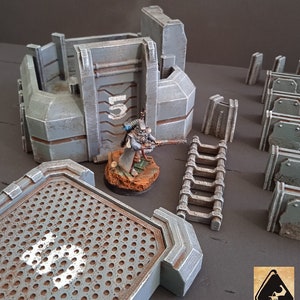 3D Printed Sci-fi Checkpoint Scenery Terrain for War Games 28mm/32mm ...