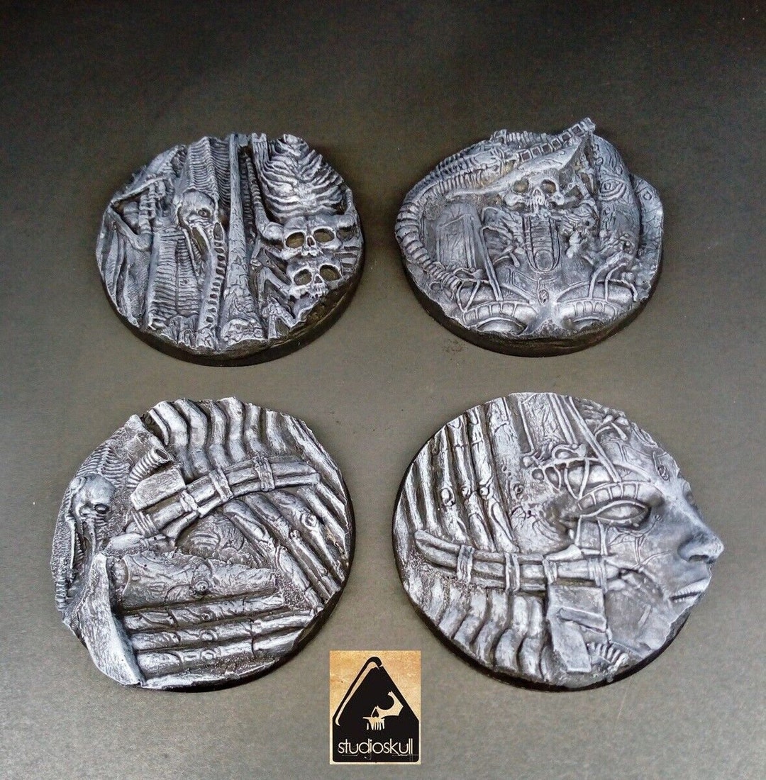 60mm Resin Bases Eldar Ruins Dark Avatar 4PCS - Etsy