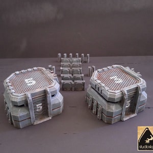 3D Printed Sci-fi Checkpoint Scenery Terrain for War Games 28mm/32mm ...