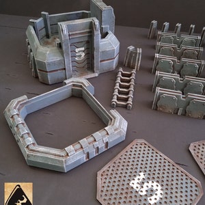 3D Printed Sci-fi Checkpoint Scenery Terrain for War Games 28mm/32mm ...