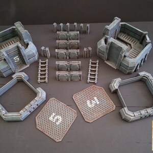 3D Printed Sci-fi Checkpoint Scenery Terrain for War Games 28mm/32mm ...