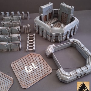 3D Printed Sci-fi Checkpoint Scenery Terrain for War Games 28mm/32mm ...