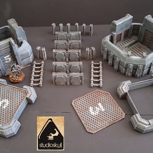 3D Printed Sci-fi Checkpoint Scenery Terrain for War Games 28mm/32mm ...