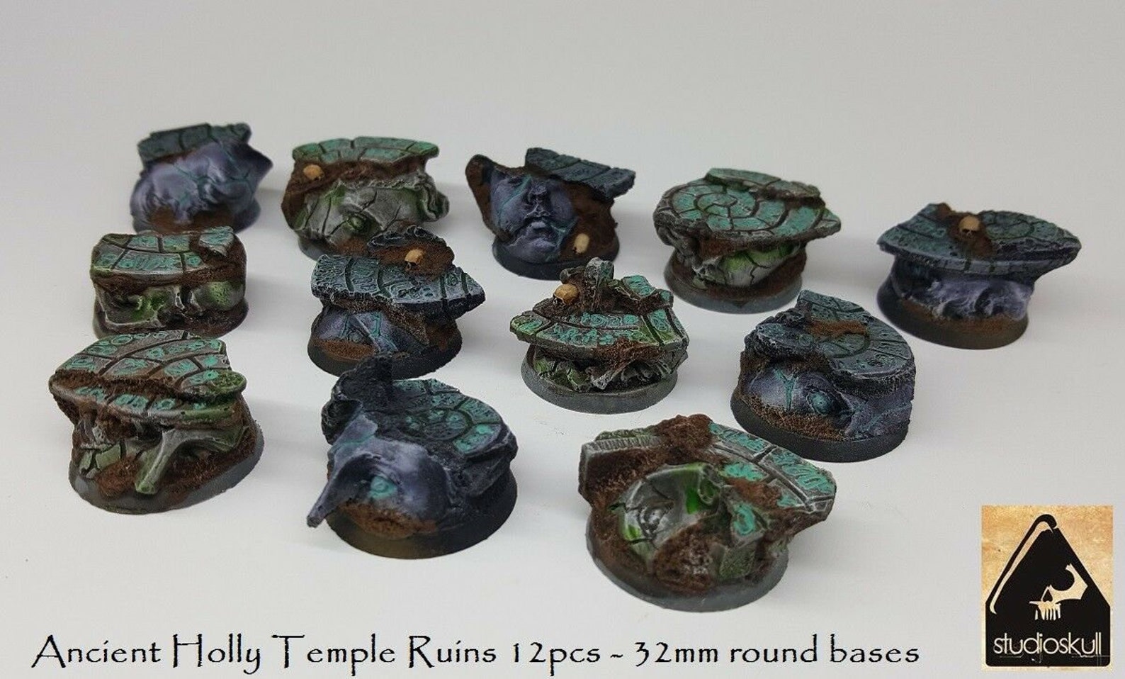32mm Round Resin Bases Terrain Scenery Ancient Holly Temple - Etsy