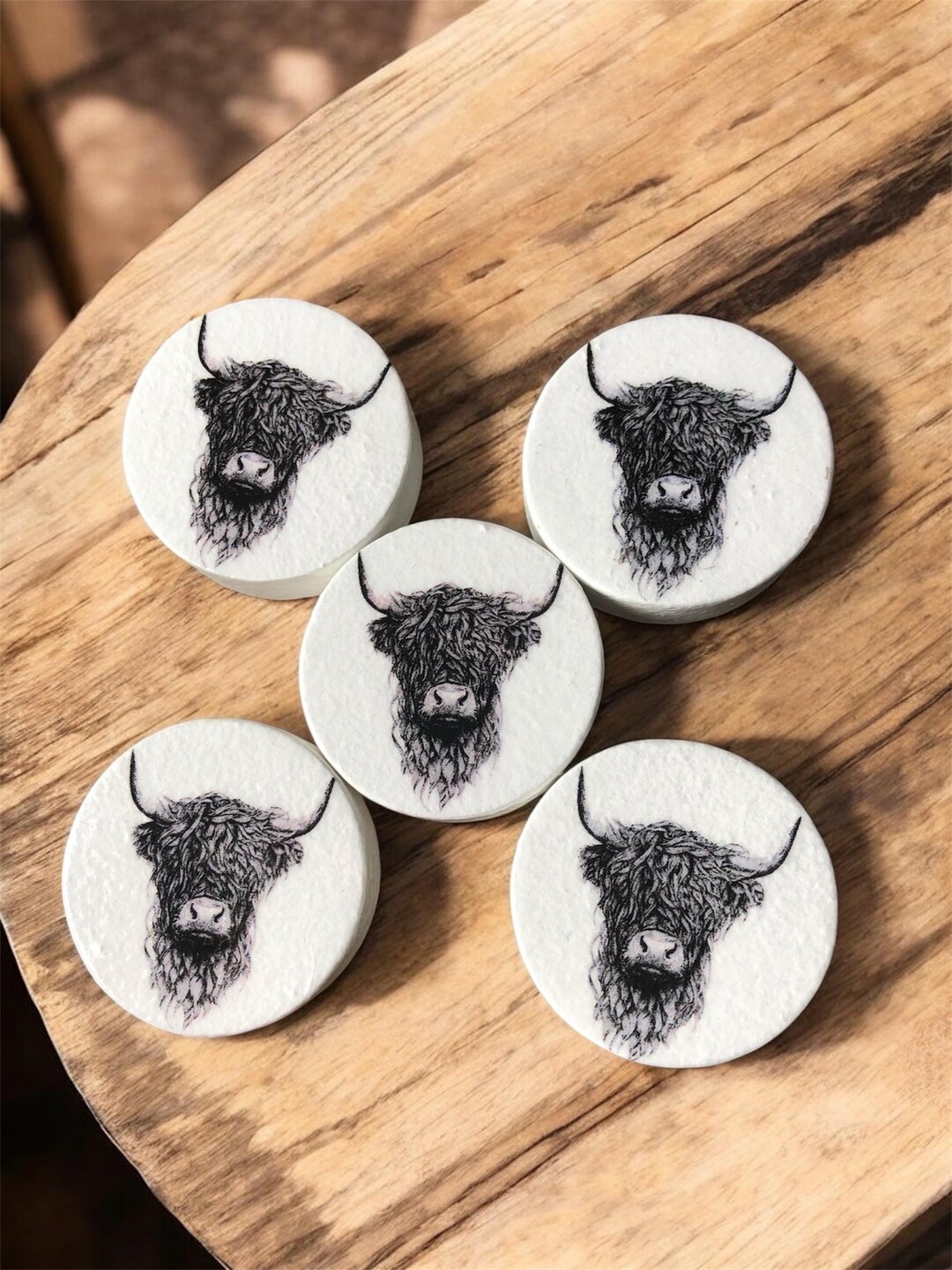 Handmade Decoupage Pine Highland Cow Knobs, Handles, Wardrobe Drawers ...