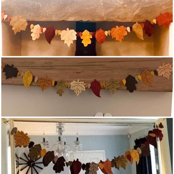 Fall Felt Leaf Garland - Etsy