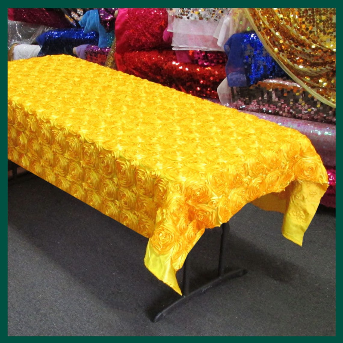 Yellow Rose Satin Rectangle Tablecloth 55 X - Etsy UK