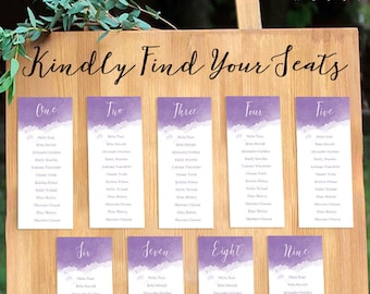 Purple seating chart | Etsy