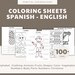 Spanish English Coloring Pages Kids | Colors,numbers,shapes,alphabet ...