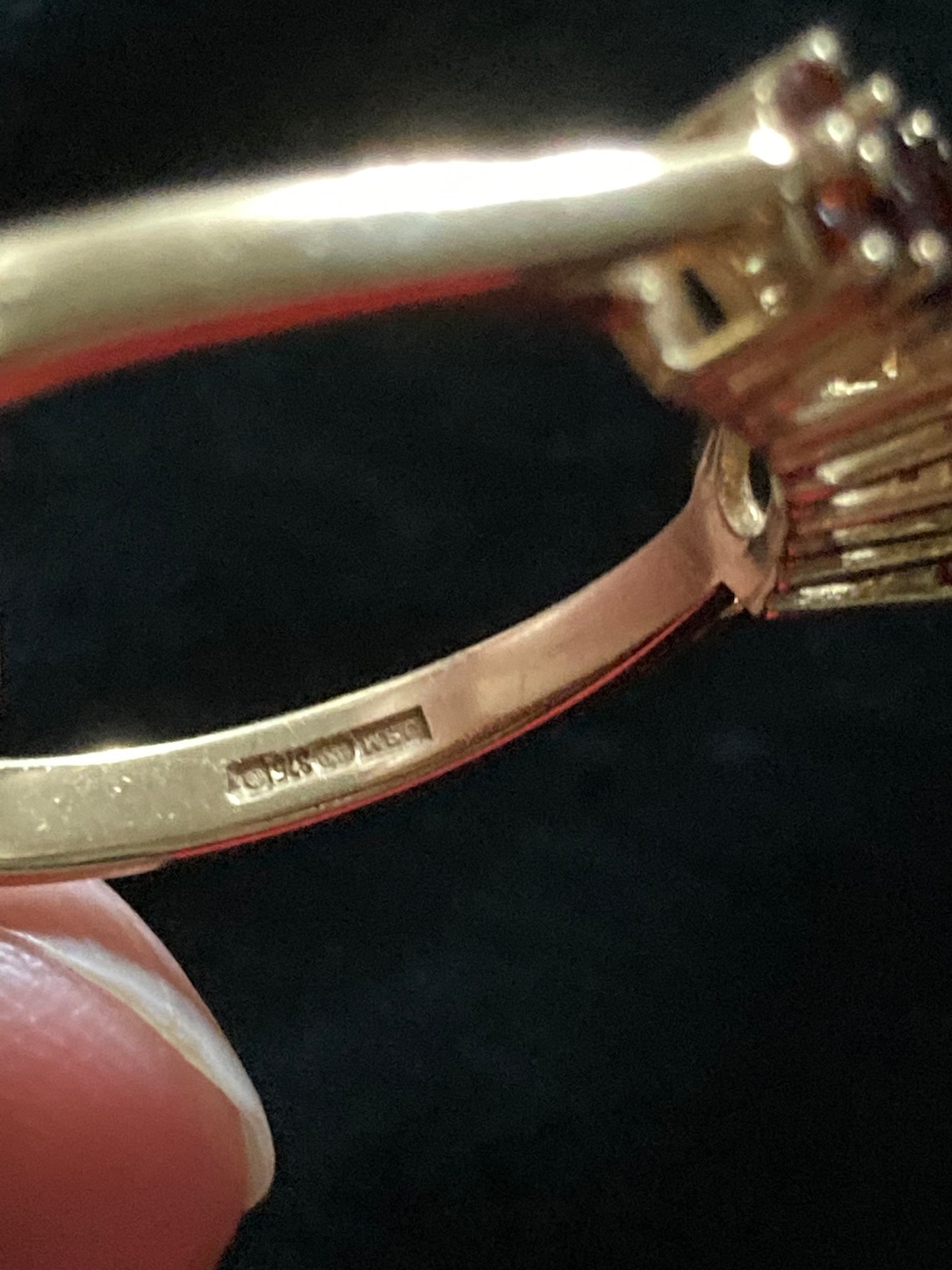 Hallmarked 375 9ct solid gold with three large stones set | Etsy