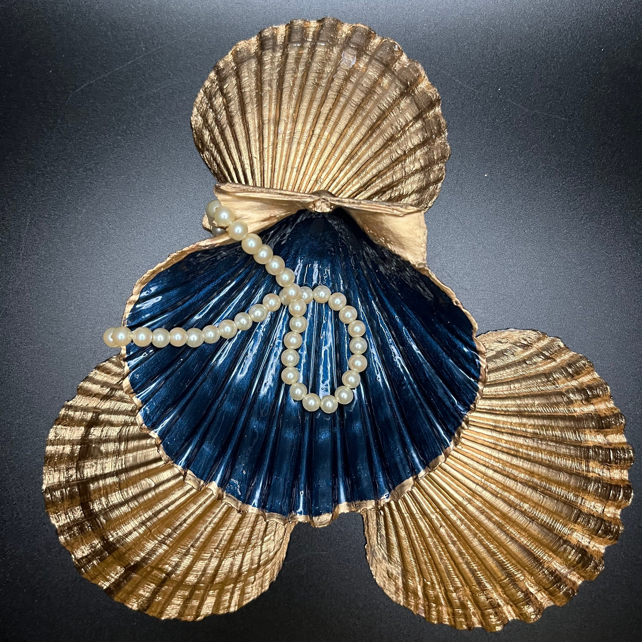 Pearl Scallop Shell Coastal Beach Decor, Nautical, Ring Trinket Dish ...