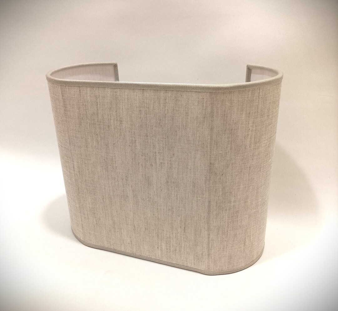 Half Shade Wall Sconce in Natural Linen Handmade in Italy - Etsy