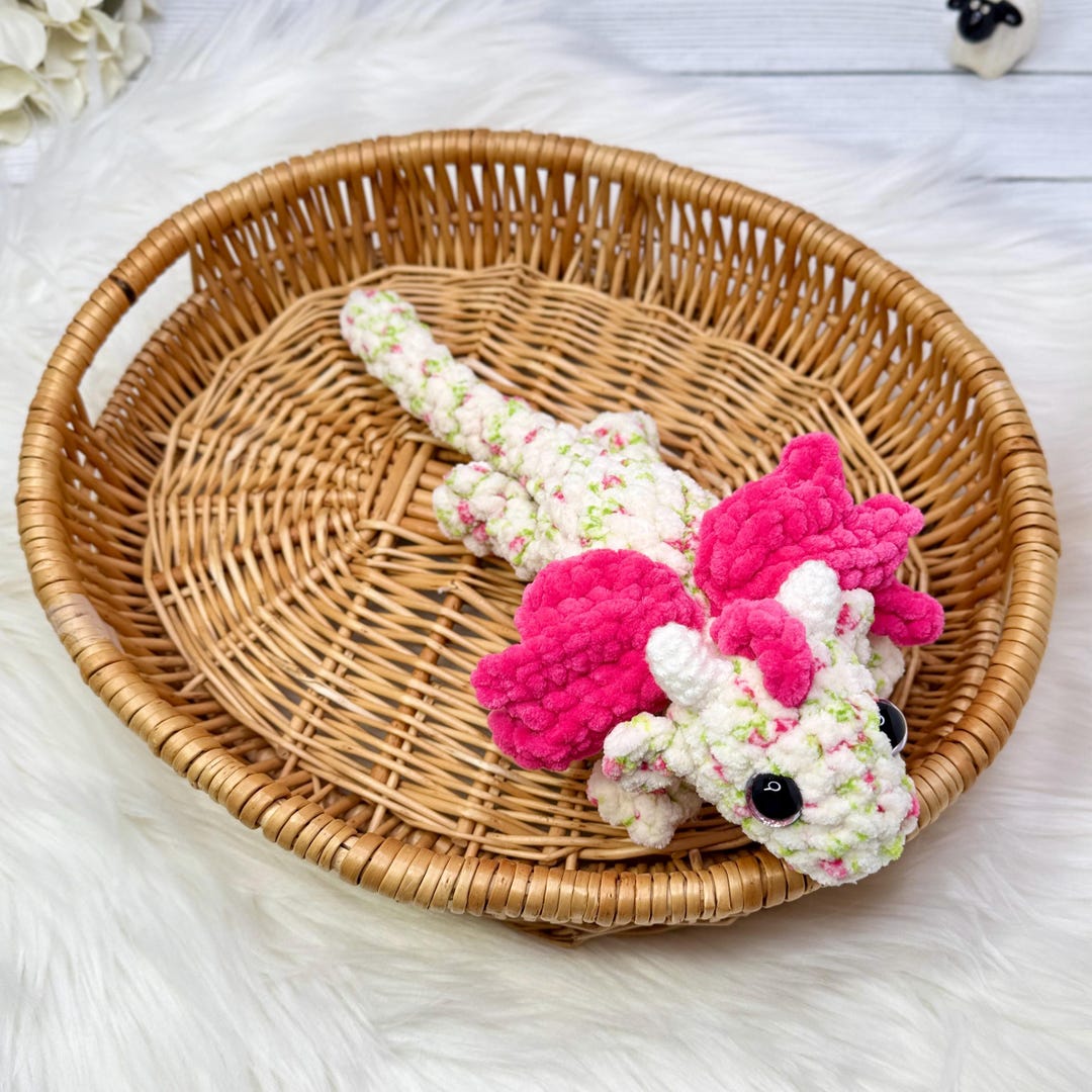 Diddy Dex Mini Dragon Crocheted Dragon, Pink Handmade Dragon Gift for ...
