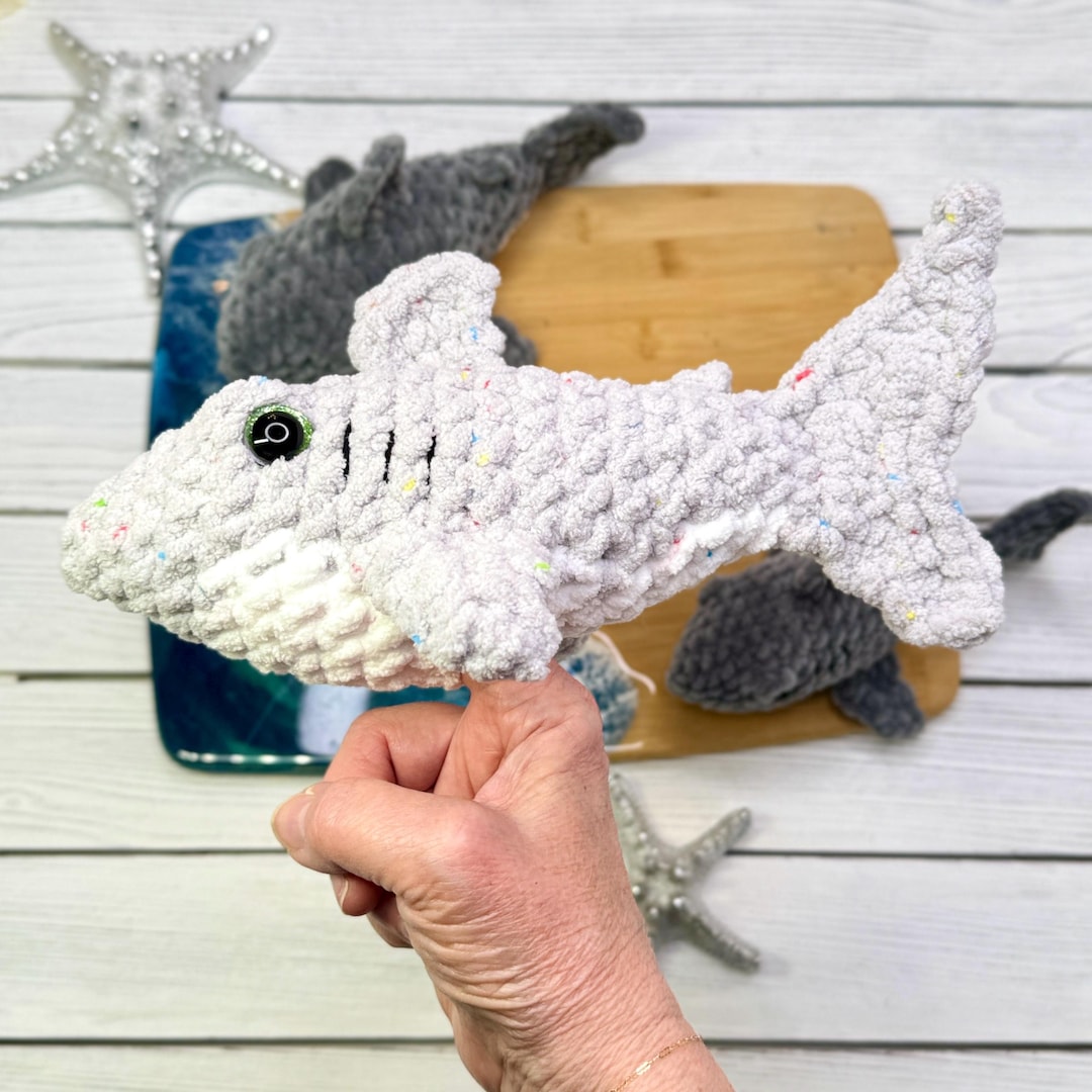 Bruce the Shark Finger Puppet Stuffy, Ocean Home Decor, Soft Comfort ...
