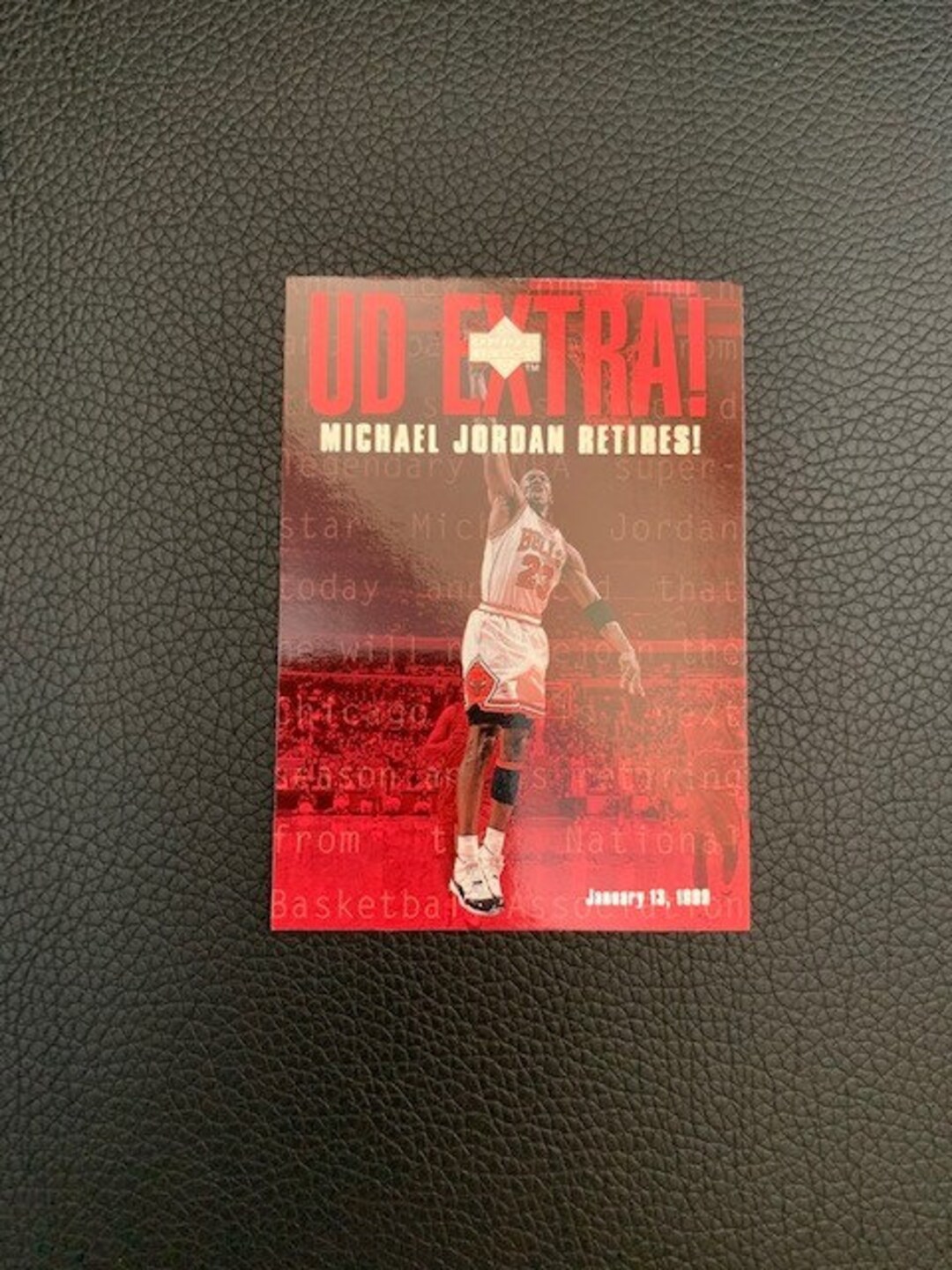 Michael Jordan Basketball Card - UD Extra Retires - Authentic Upper ...