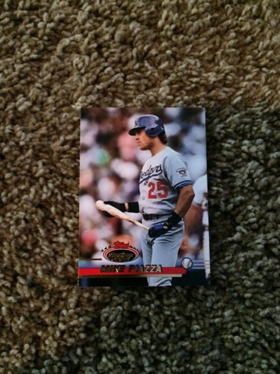 Mike Piazza Rookie Topps Stadium Club MLB Baseball Trading Card RC LA L ...