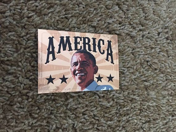 President Barack Obama Decal Foil Sticker America Mint | Etsy