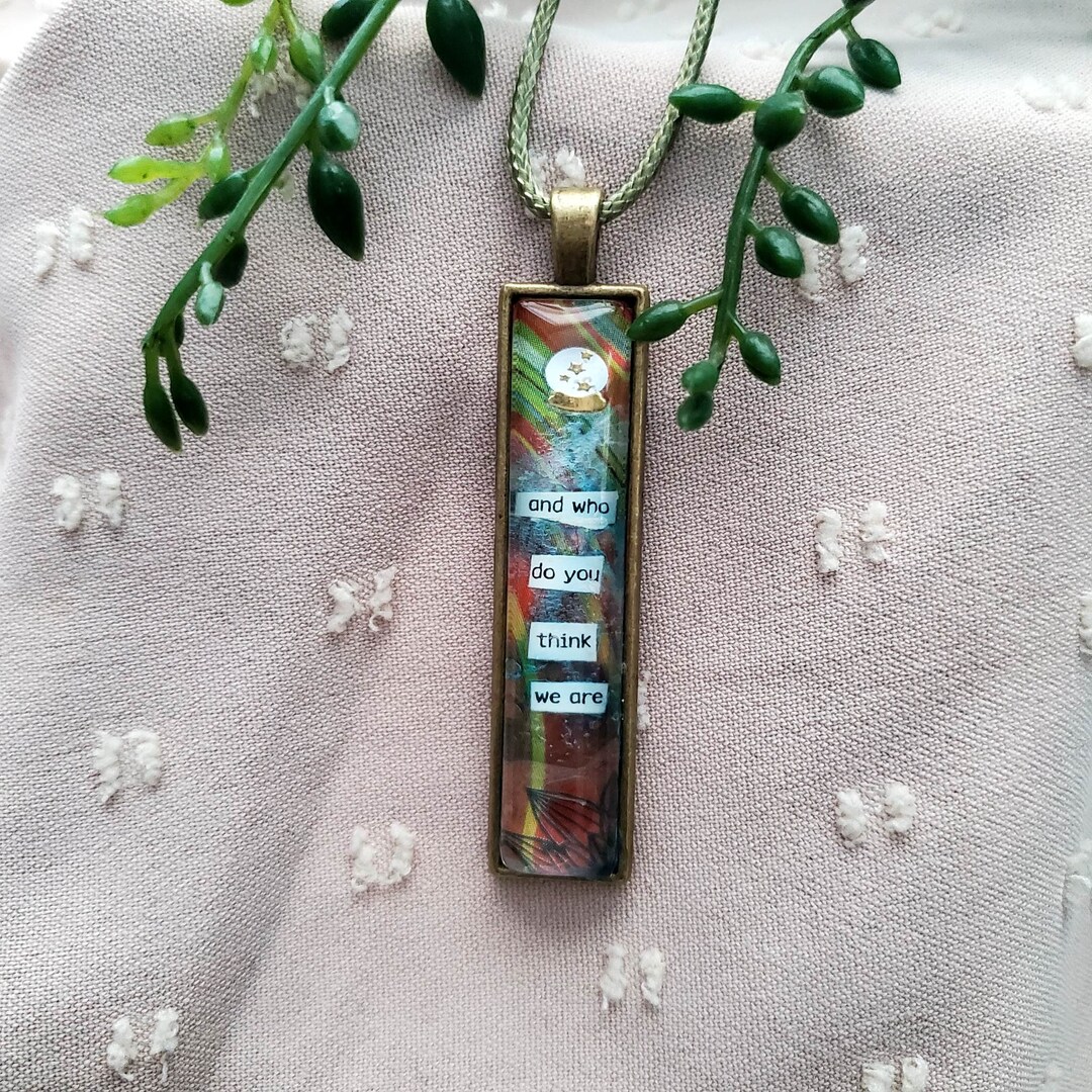 Long Rectangle Abstract Pendant Necklaces, Jimmie's Chicken Shack ...